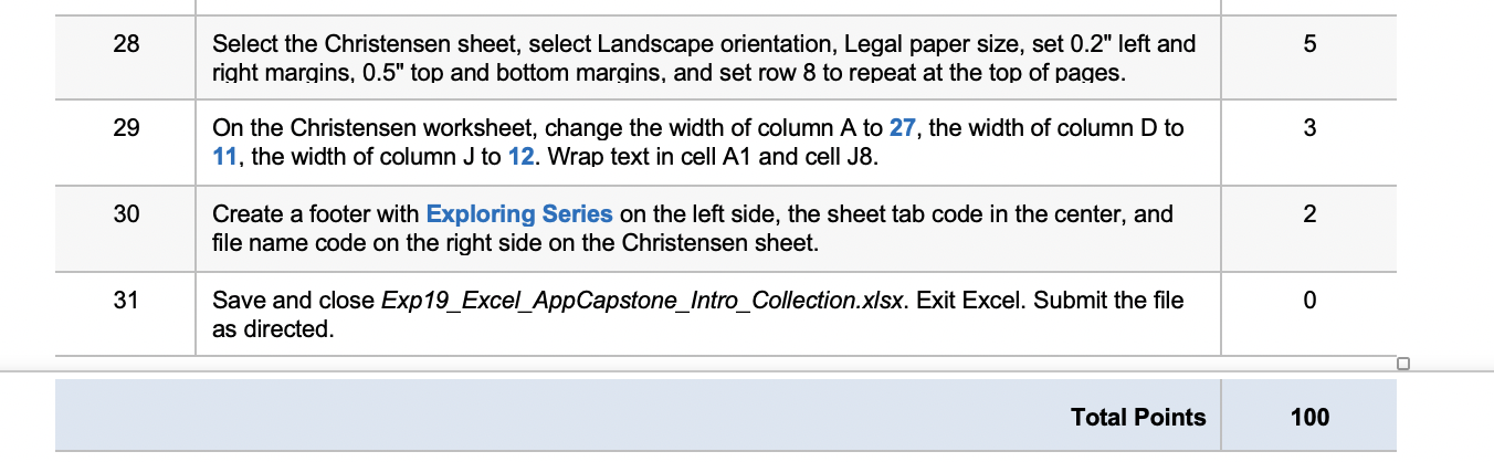 Exp19_Excel_AppCapstone_Intro_Collection Project | Chegg.com