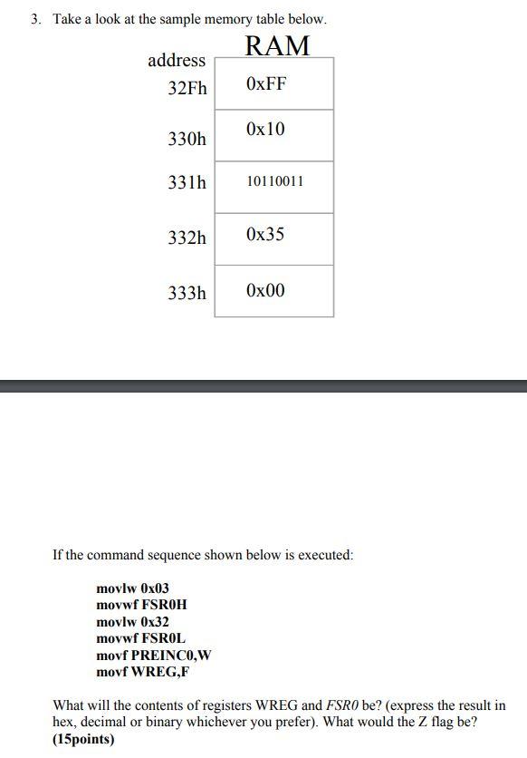 Solved If The Command Sequence Shown Below Is Executed