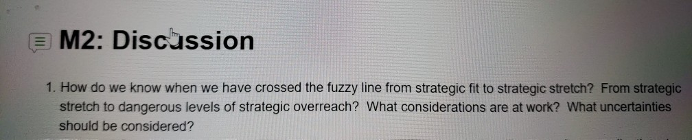Solved M2: Discussion 1. How do we know when we have crossed | Chegg.com