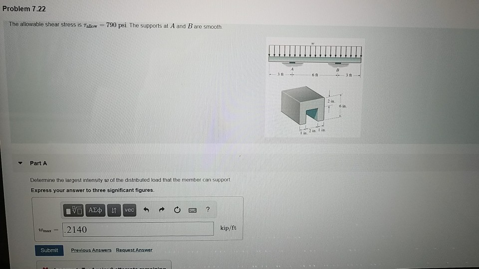 Solved determine the largest intensity W of the distributed | Chegg.com