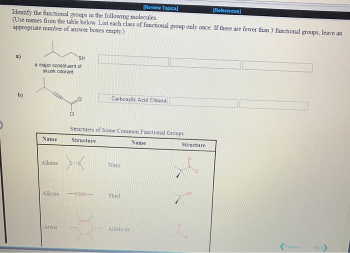 Solved identify the functional groups in the following | Chegg.com