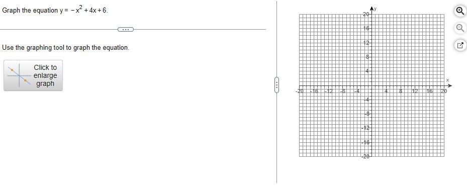 Solved Graph the equation y=−x2+4x+6 Use the graphing tool | Chegg.com