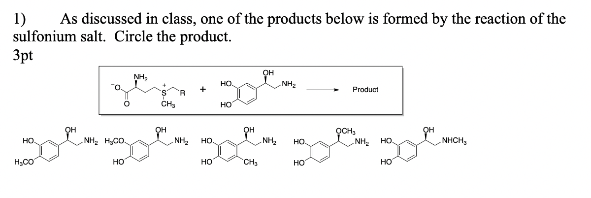 Solved 1) As discussed in class, one of the products below | Chegg.com
