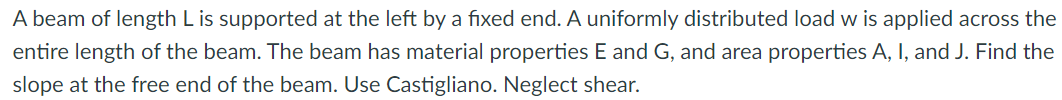 Solved A beam of length L is supported at the left by a | Chegg.com