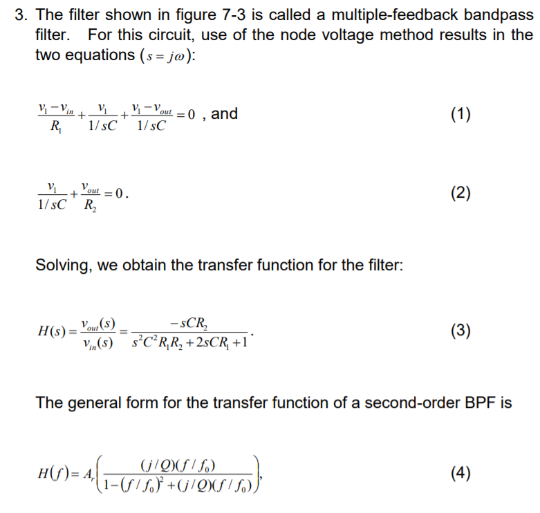 Solved 3. The filter shown in figure 7-3 is called a | Chegg.com