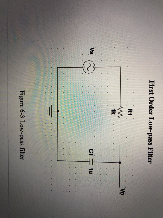 Solved Exercise 6-6 First Order Passive Low-pass Filter | Chegg.com