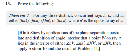 Prove the following:Theorem 7 For any three distinct, | Chegg.com