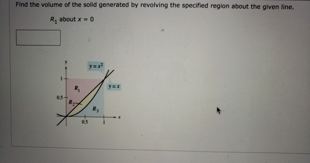 Solved Find the volume of the solid generated by revolving | Chegg.com