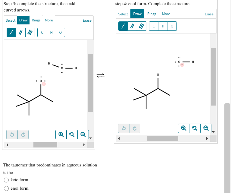Solved Complete the mechanism for the keto-enol | Chegg.com