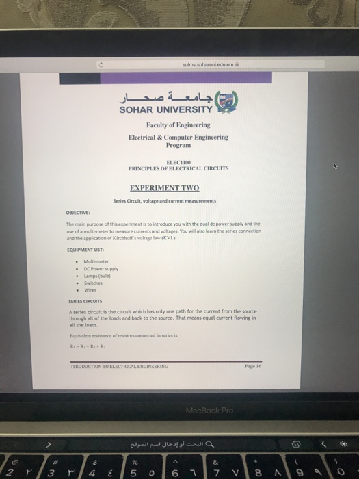 sulms soharuniedu.om SOHAR UNIVERSITY Faculty of | Chegg.com