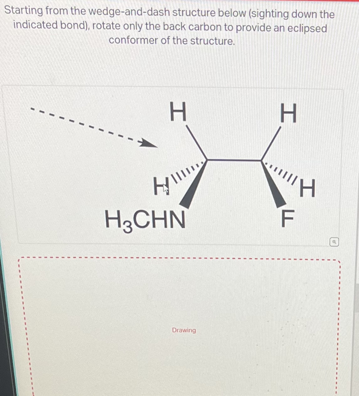 Solved Starting from the wedge-and-dash structure below | Chegg.com