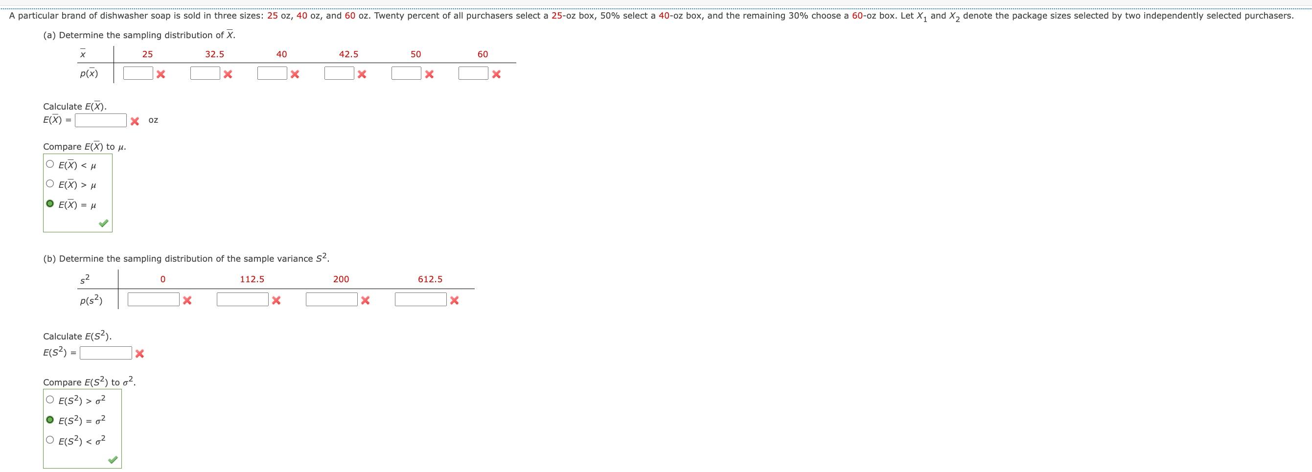 Solved (a) Determine the sampling distribution of Xˉ. | Chegg.com