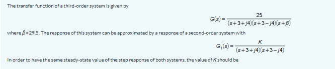Solved The transfer function of a third-order system is | Chegg.com
