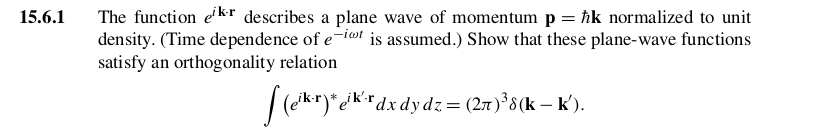 Solved 15.6.1 ﻿The function eik*r ﻿describes a plane wave of | Chegg.com