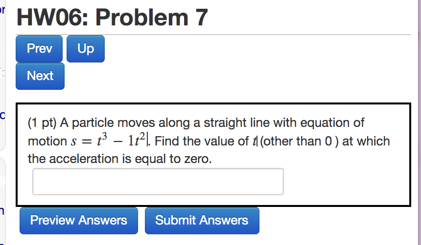 Solved HW06: Problem 6 Prev Up Next (1 pt) Find g" (x)] for | Chegg.com