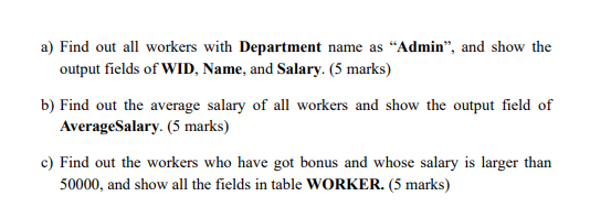 Solved 1. The following database stores information about | Chegg.com