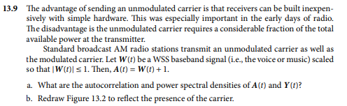 Solved 9 The advantage of sending an unmodulated carrier is | Chegg.com
