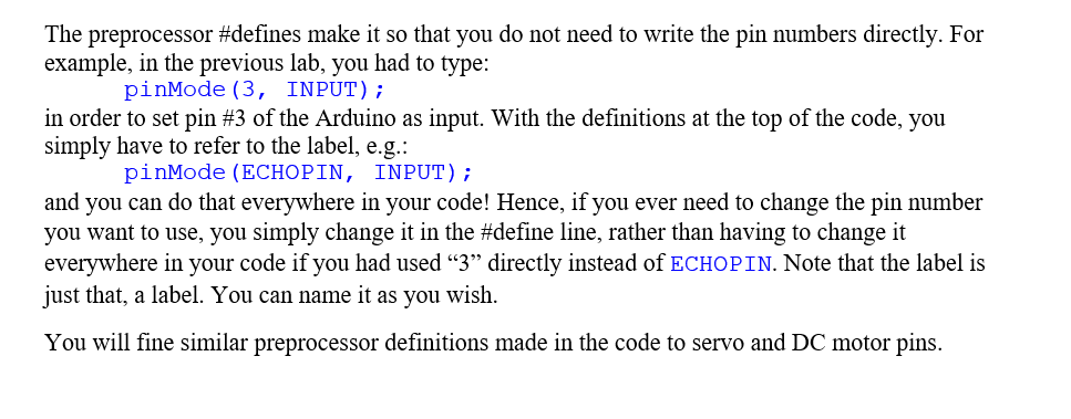Solved #define TRIGPIN 2 Here, the #define keyword is used | Chegg.com