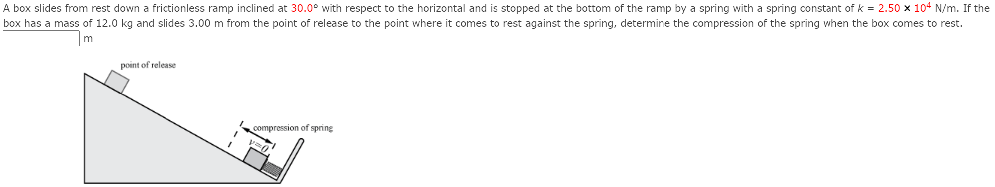 Solved A box slides from rest down a frictionless ramp | Chegg.com