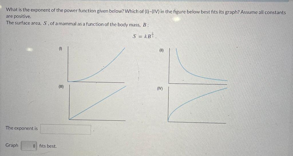 Solved What is the exponent of the power function given | Chegg.com