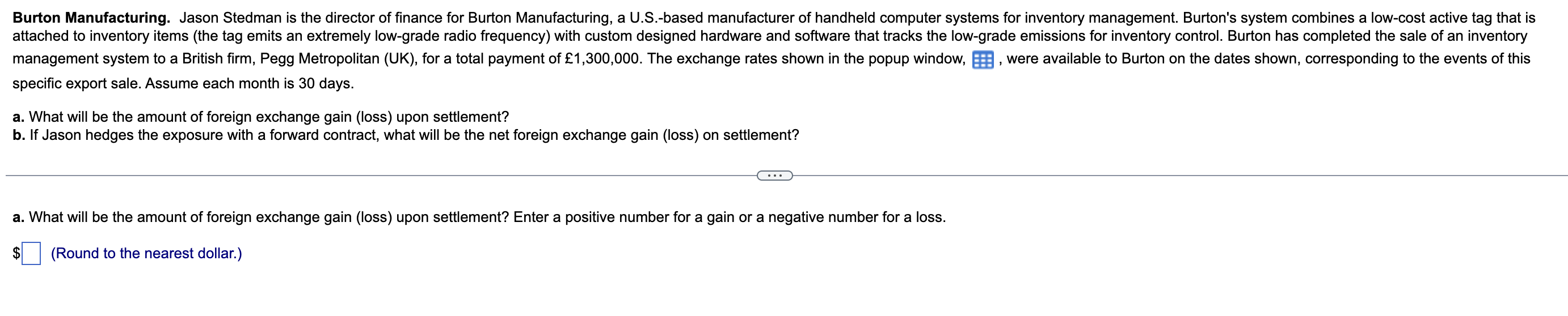 Solved Burton Manufacturing. Jason Stedman is the director | Chegg.com