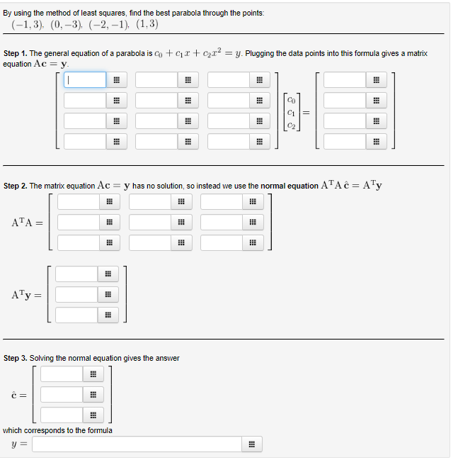 Solved By using the method of least squares, find the best | Chegg.com