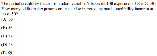 Solved The partial credibility factor for random variable X | Chegg.com