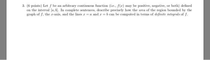 Solved Let f be an arbitrary continuous function (i.e.. f | Chegg.com