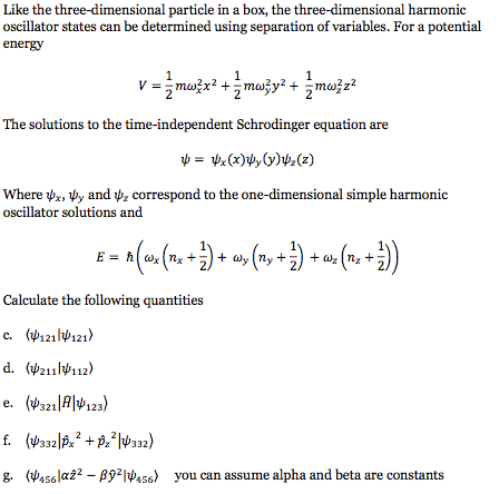 Solved Like the three-dimensional particle in a box, the | Chegg.com