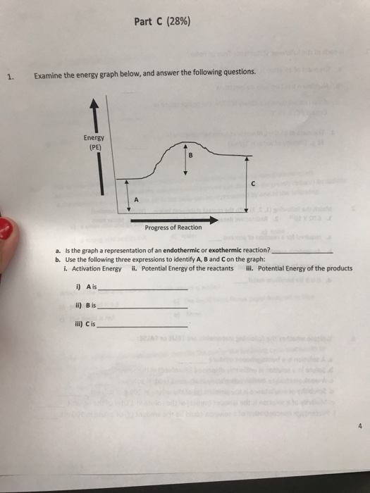 Solved Part C (28%) 1. Examine the energy graph below, and | Chegg.com