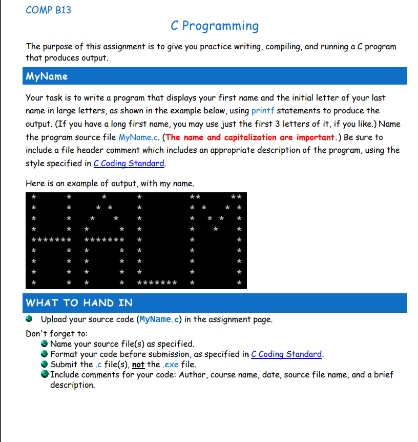 Solved COMP B13 C Programming The purpose of this assignment | Chegg.com Solved COMP B13 C Programming The purpose of this assignment | Chegg.com