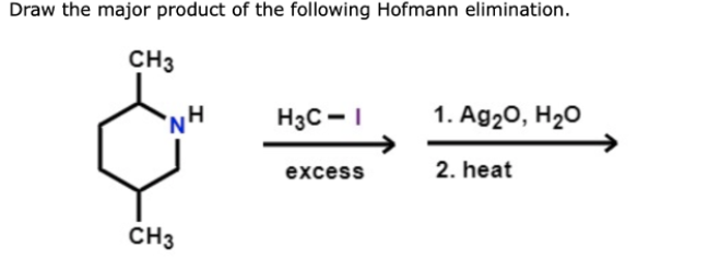 Solved Draw the major product of the following Hofmann | Chegg.com