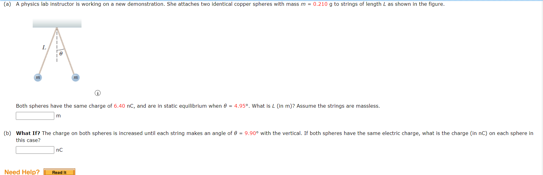 Solved (a) A physics lab instructor is working on a new | Chegg.com