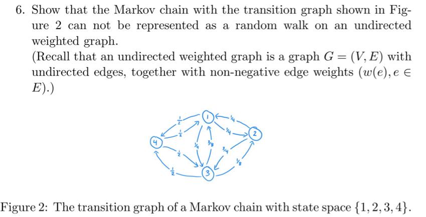 Solved 6. Show that the Markov chain with the transition | Chegg.com