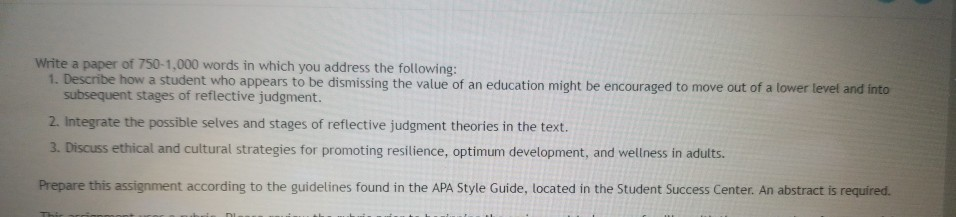 Solved subsequent stages of reflective judgment. 2. | Chegg.com