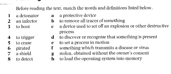 Solved Before reading the text, match the words and | Chegg.com