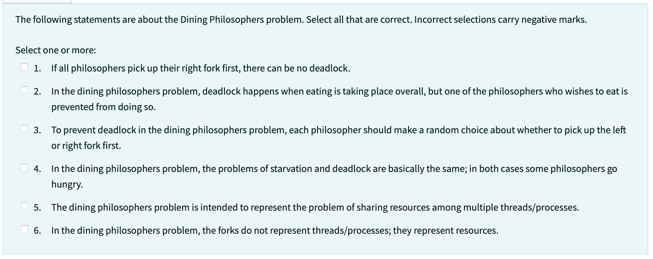 Solved The following statements are about the Dining | Chegg.com