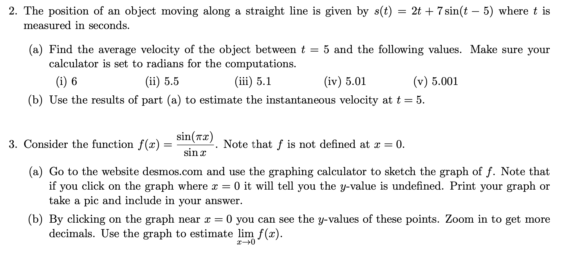 Solved 2. The position of an object moving along a straight | Chegg.com