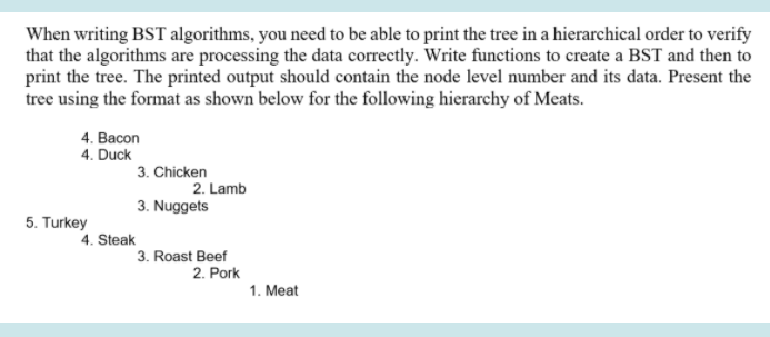 Solved When writing BST algorithms, you need to be able to | Chegg.com