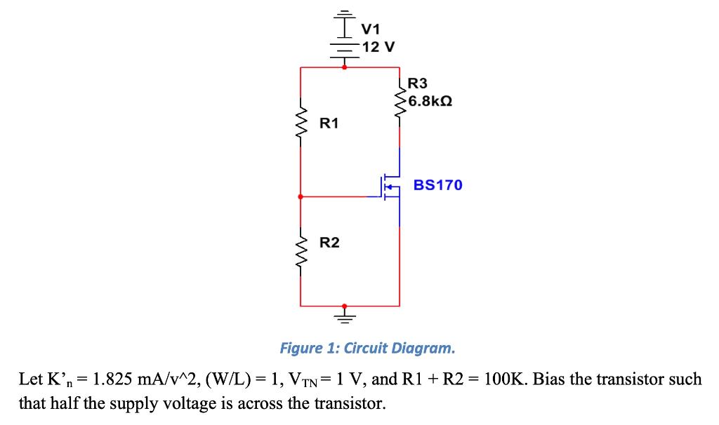 Solved 1.) Can the transistor ̀ BS170 be practically biased | Chegg.com