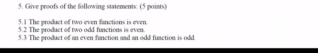 Solved 5. Give proofs of the following statements: (5 | Chegg.com
