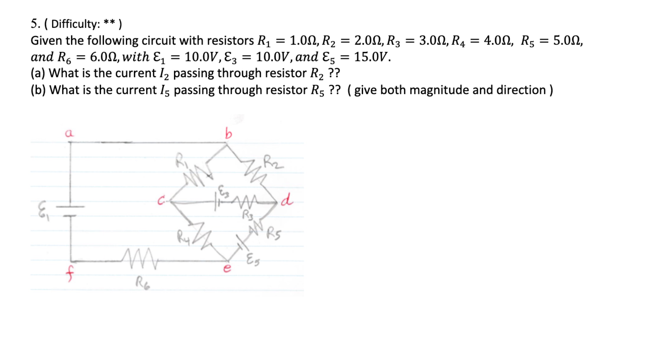 Solved ( ﻿Difficulty: ?**** )Given the following circuit | Chegg.com