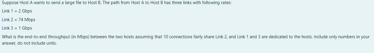 Solved Suppose Host A wants to send a large file to Host B. | Chegg.com