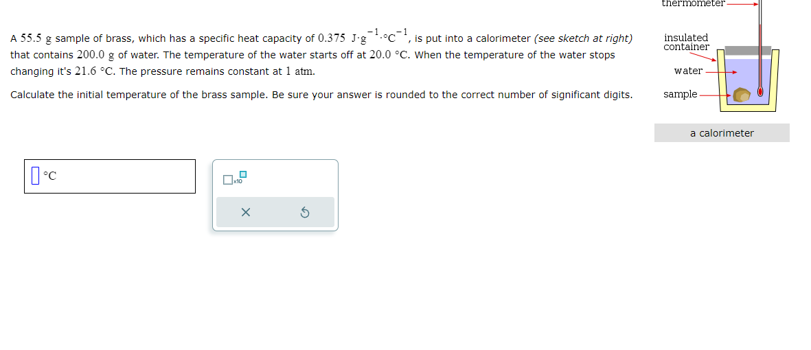 Solved A 55 5 G Sample Of Brass Which Has A Specific Heat Chegg