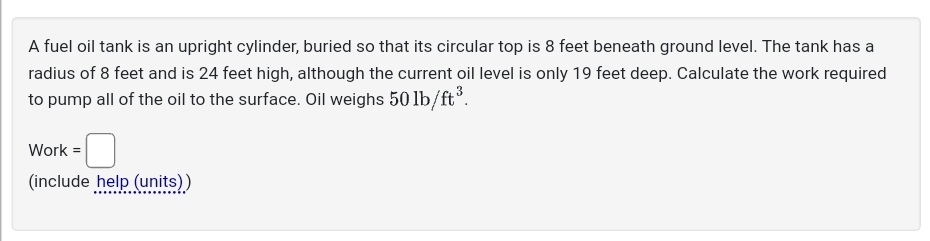 Solved A fuel oil tank is an upright cylinder, buried so | Chegg.com