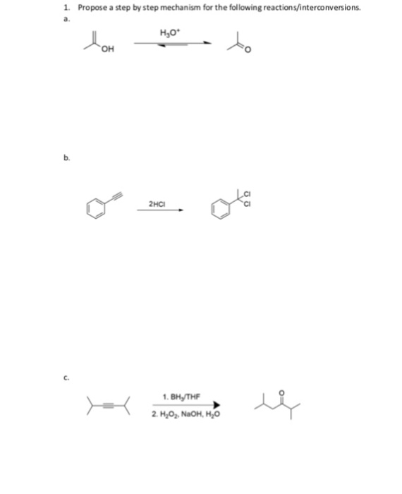 Solved Propose a step by step mechanism for the following | Chegg.com