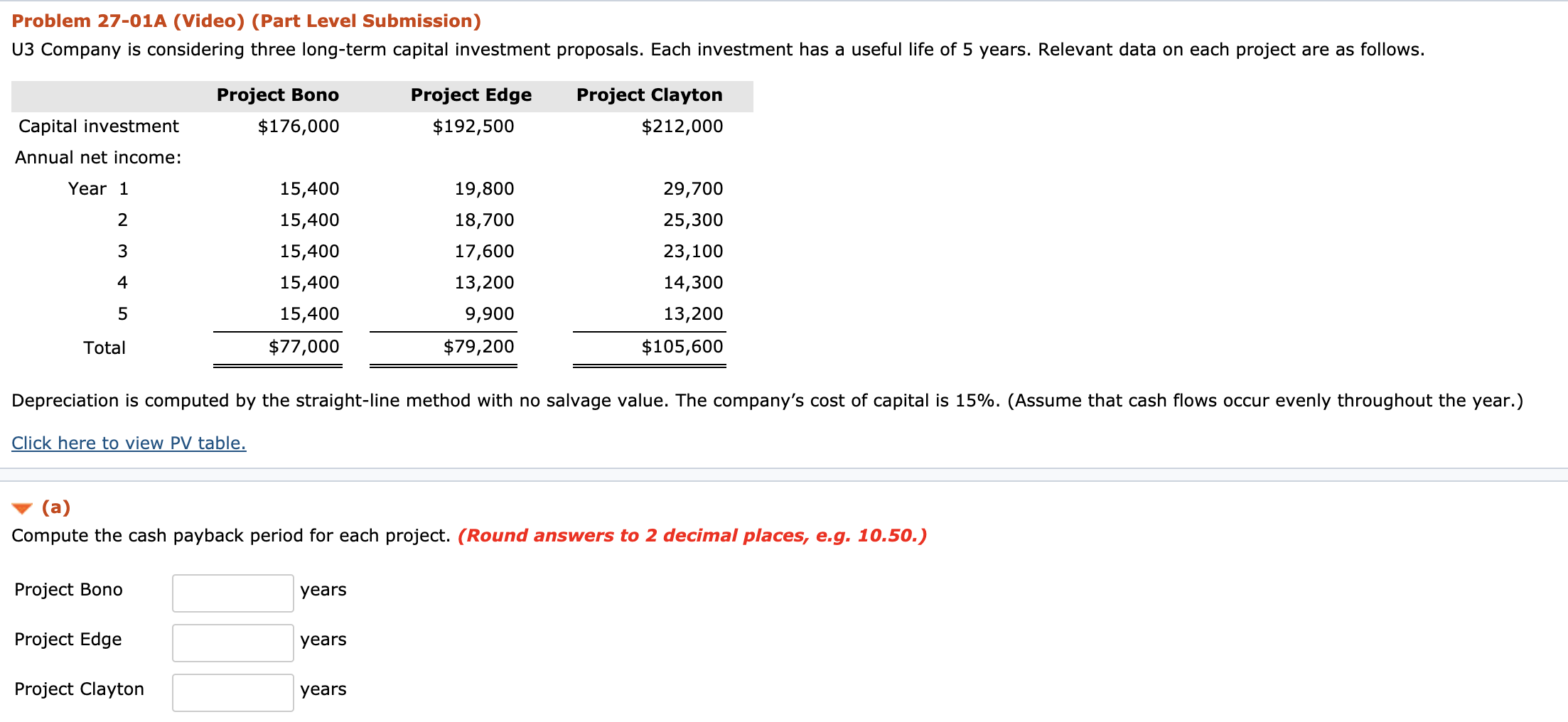 Solved Problem 27-01A (Video) (Part Level Submission) U3 | Chegg.com