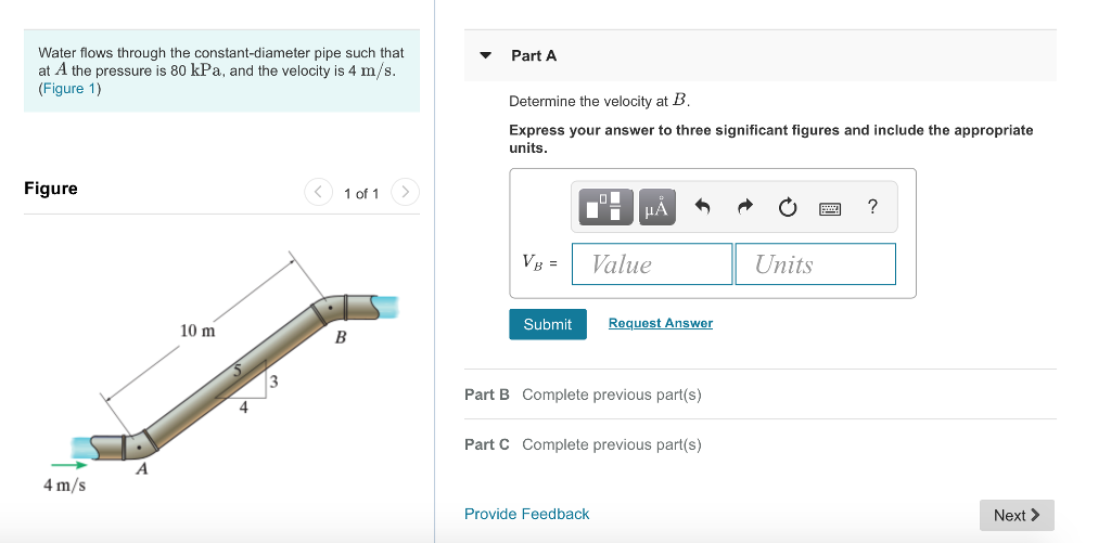 Solved Water flows through the constant-diameter pipe such | Chegg.com