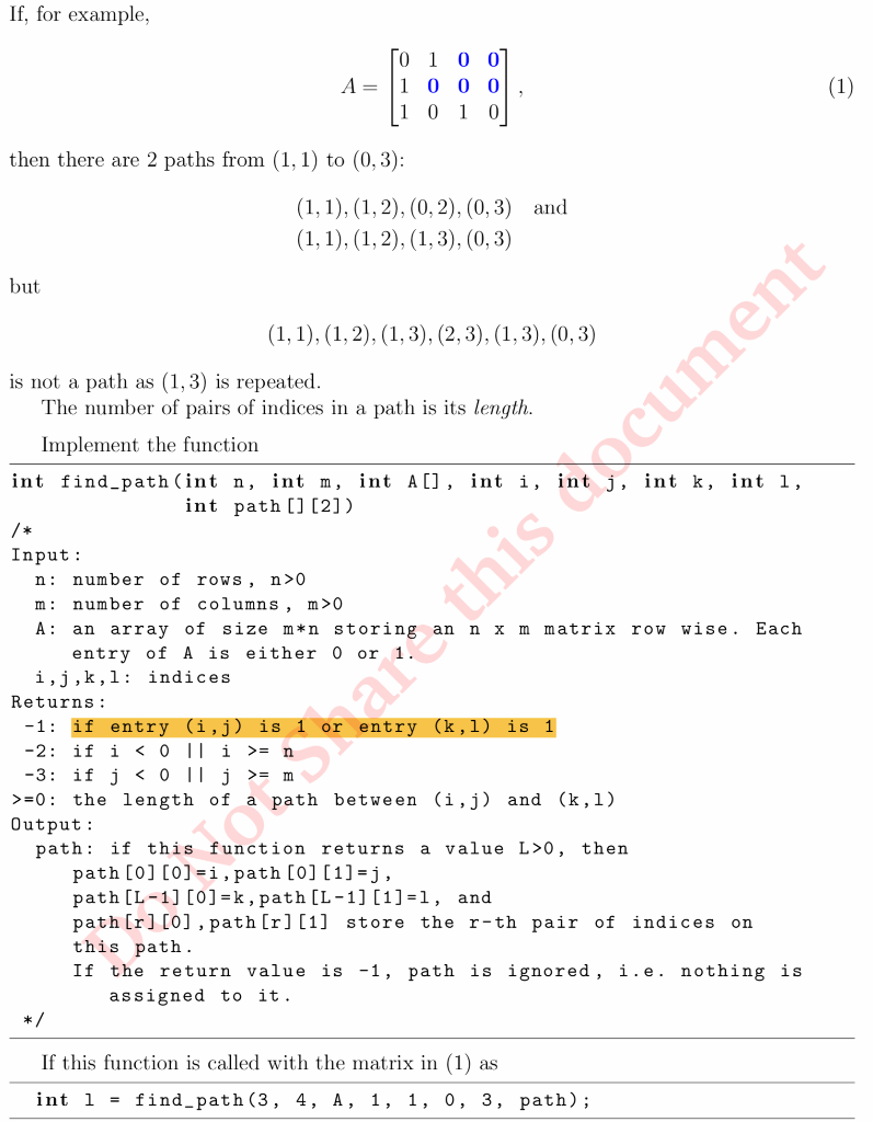 Problem 3 (10 points. Consider an n x m matrix A with | Chegg.com
