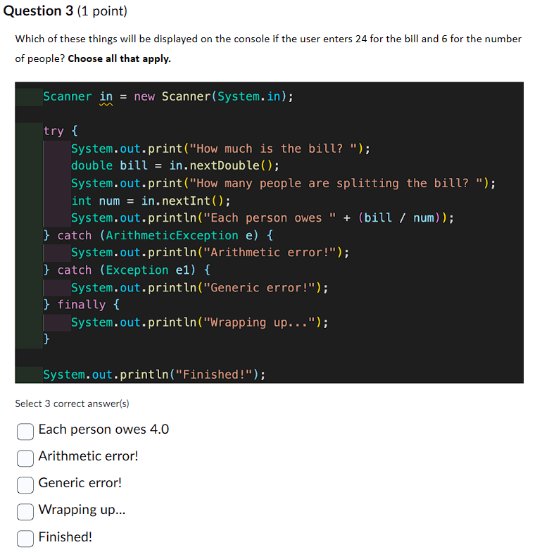 Solved Which of these things will be displayed on the | Chegg.com
